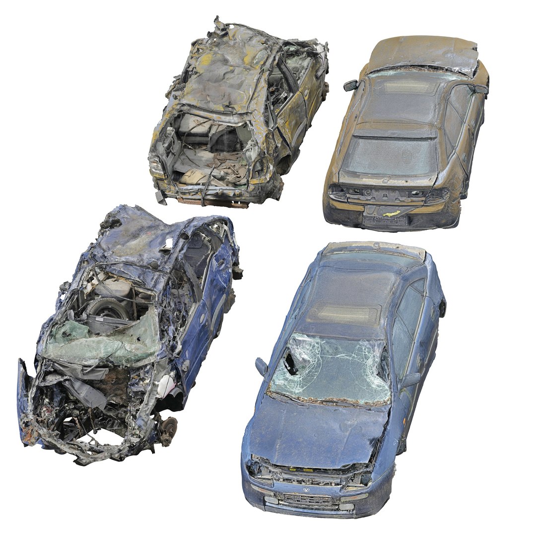 Car Wreck Pack 16K Model - TurboSquid 2228465