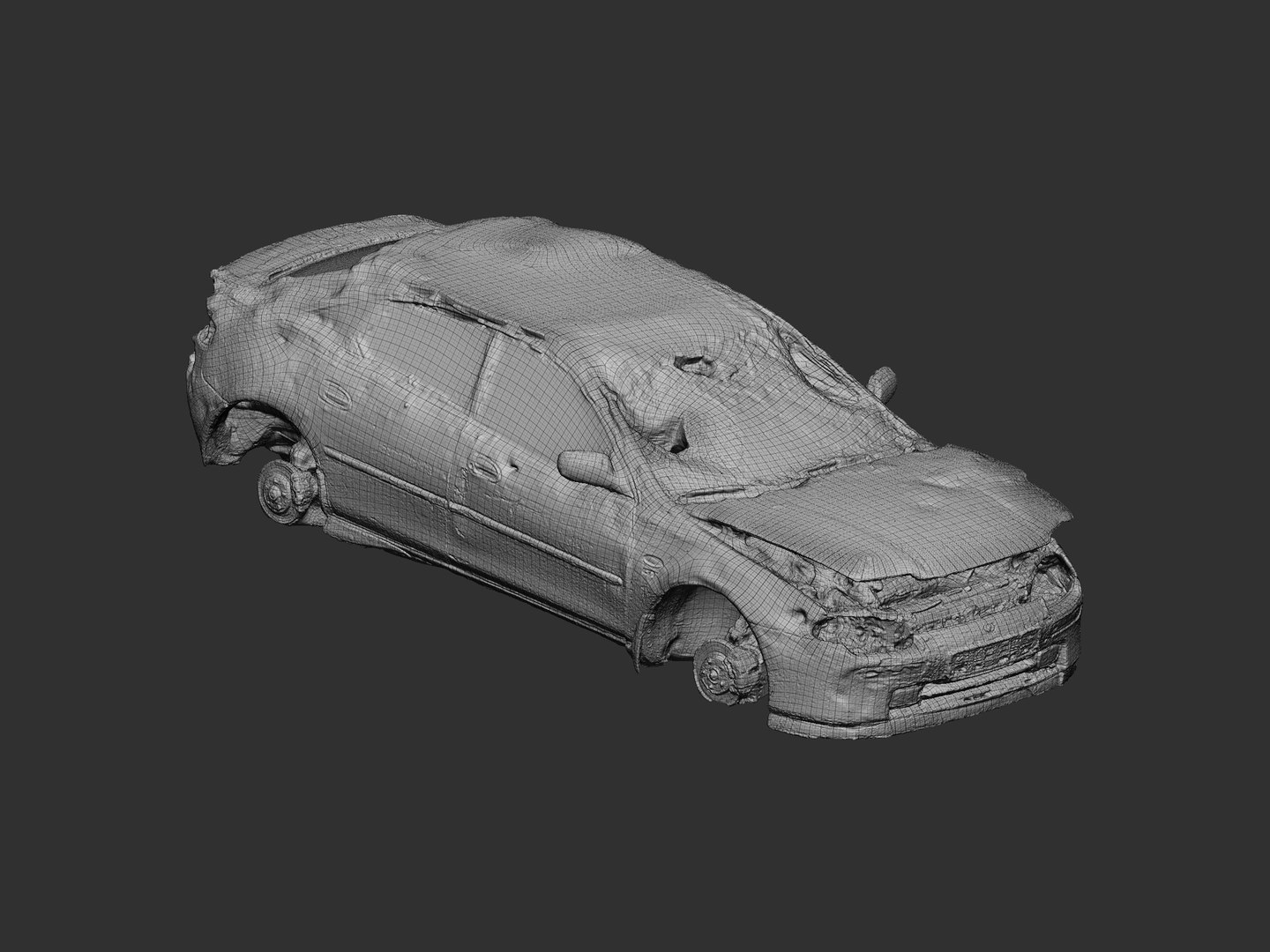 Car Wreck Pack 16K Model - TurboSquid 2228465