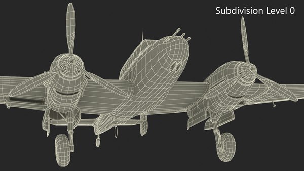modelo 3d Messerschmitt Bf 110 o Me 110, caza pesado alemán de la ...