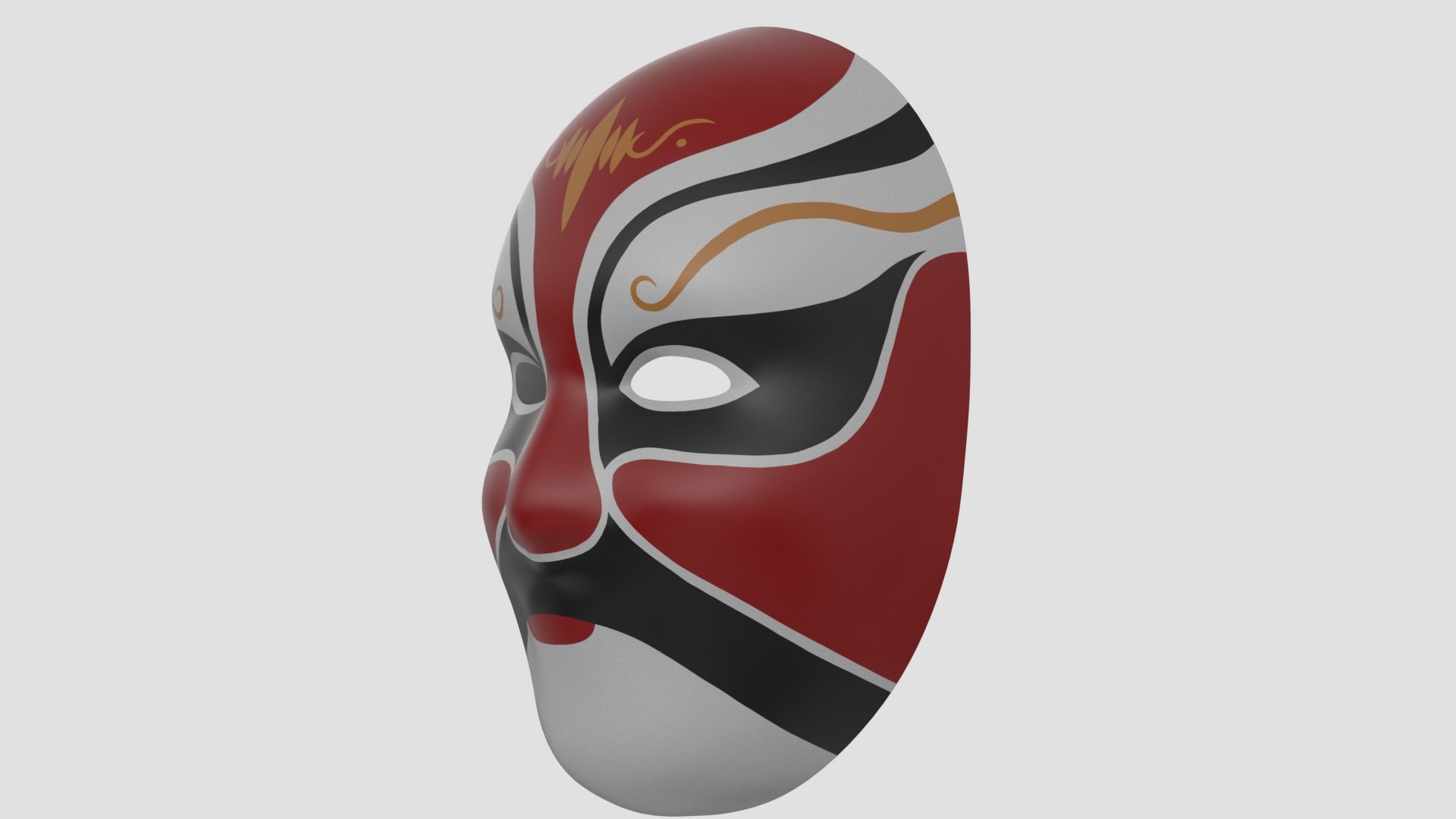 3D Chinese Style Face Mask - TurboSquid 1691628