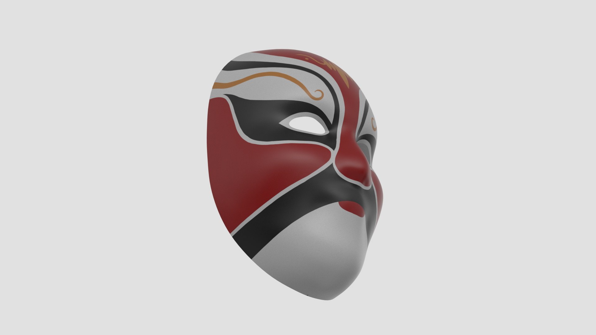 3D Chinese Style Face Mask - TurboSquid 1691628
