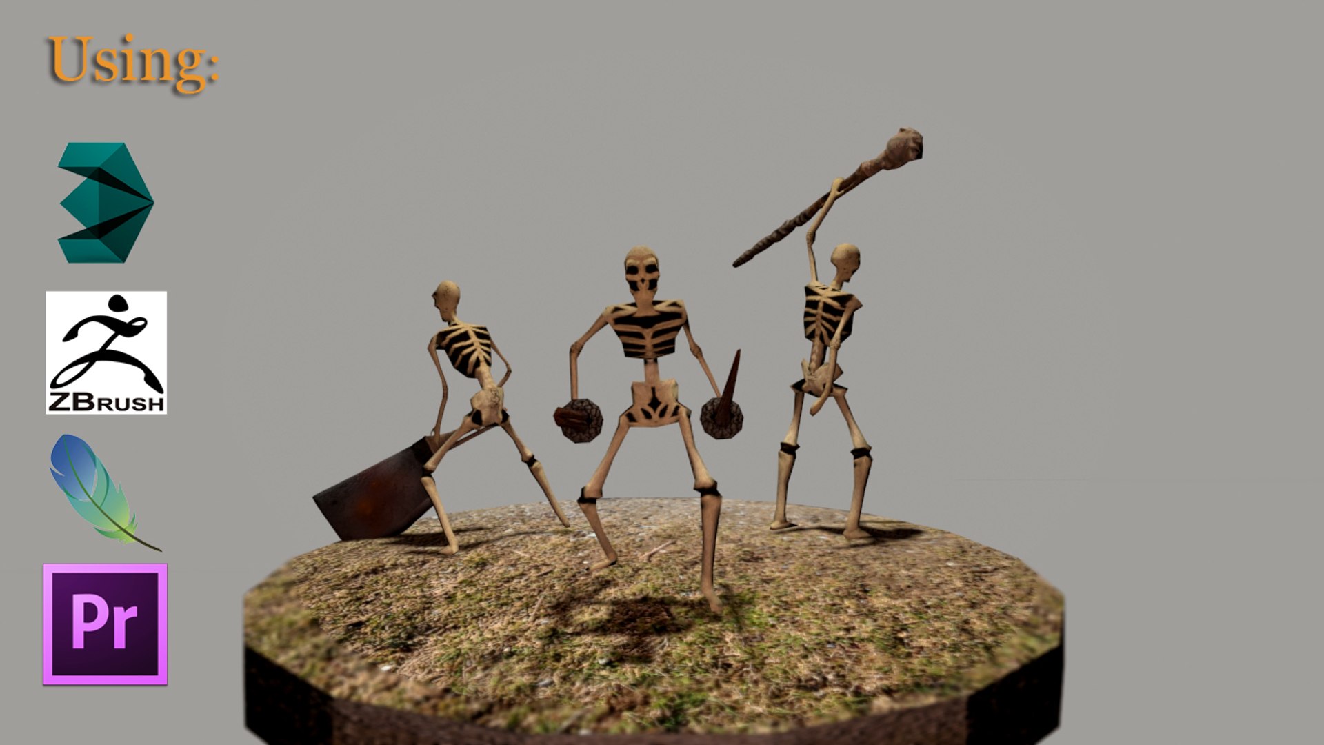 3ds Skeletons Weapons