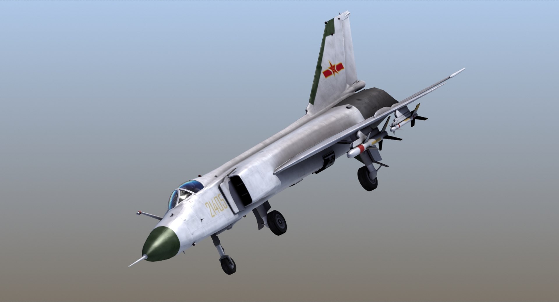 3d Obj J-8 Finback Fighter