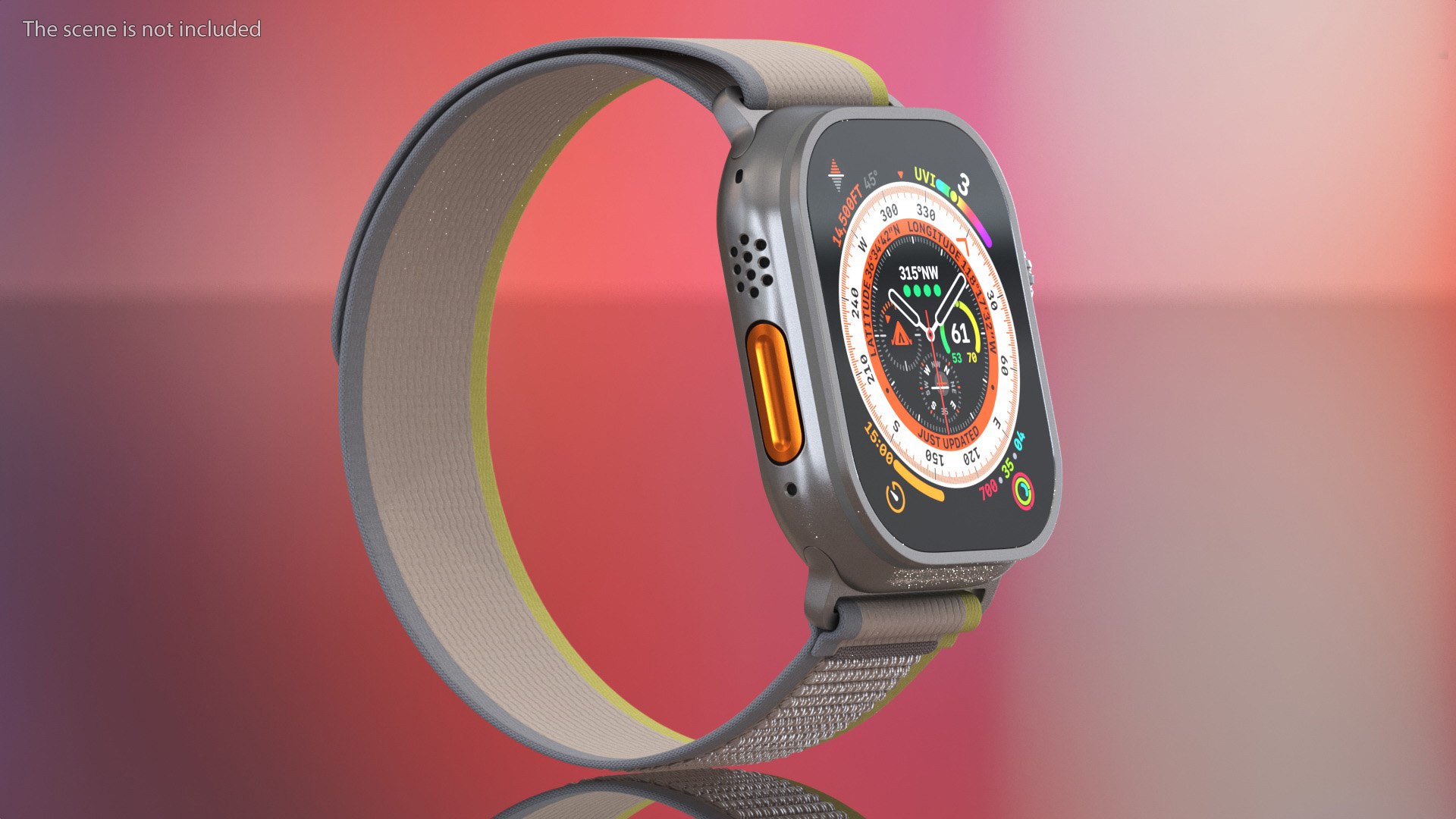 Apple Watch Ultra Trail Loop Yellow-Beige 3D Model - TurboSquid 1984118