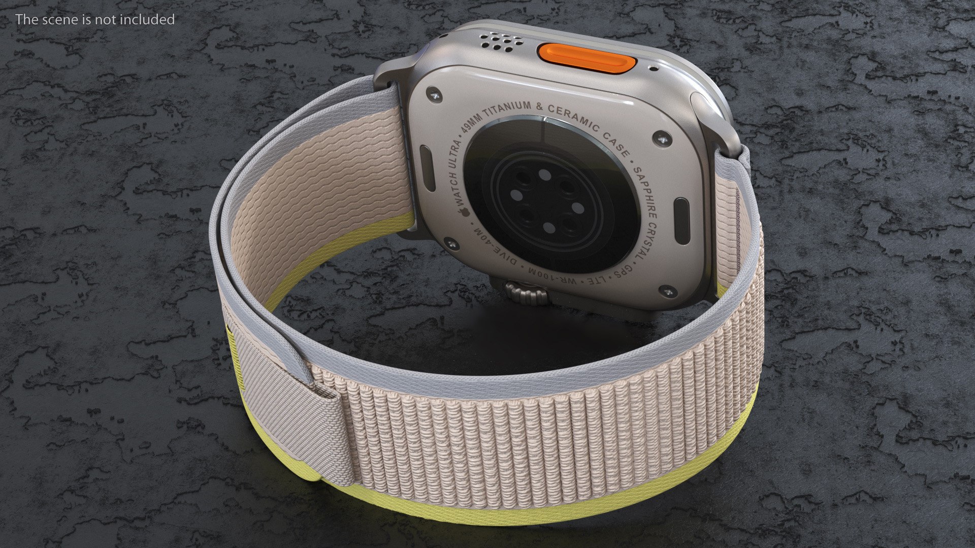 Apple Watch Ultra Trail Loop Yellow-Beige 3D Model - TurboSquid 1984118