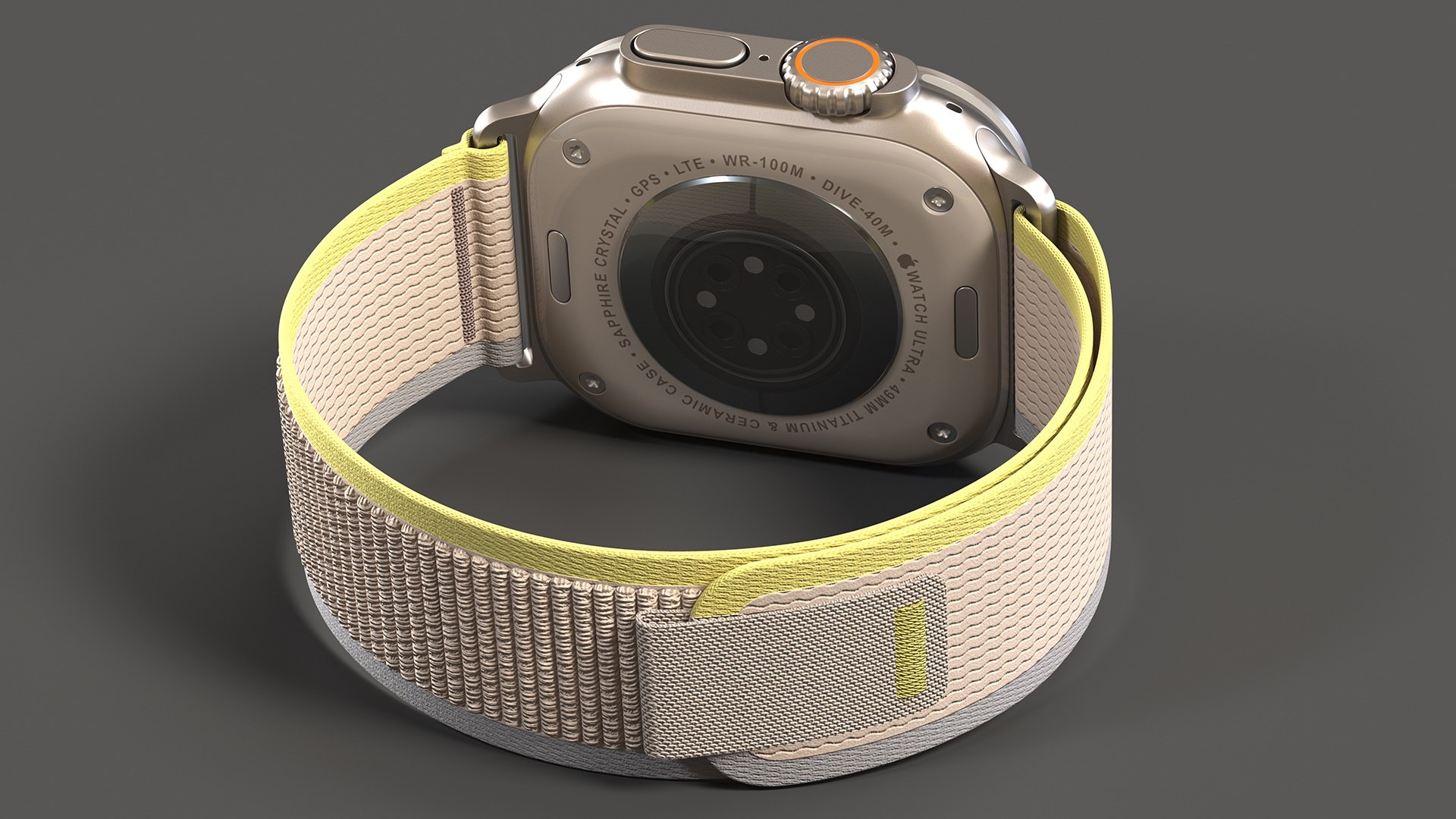 Apple Watch Ultra Trail Loop Yellow-Beige 3D Model - TurboSquid 1984118