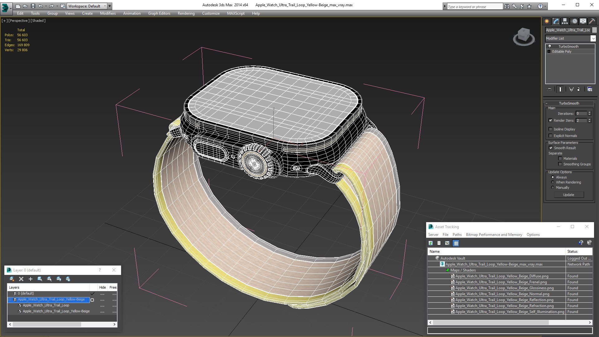 Apple Watch Ultra Trail Loop Yellow-Beige 3D Model - TurboSquid 1984118