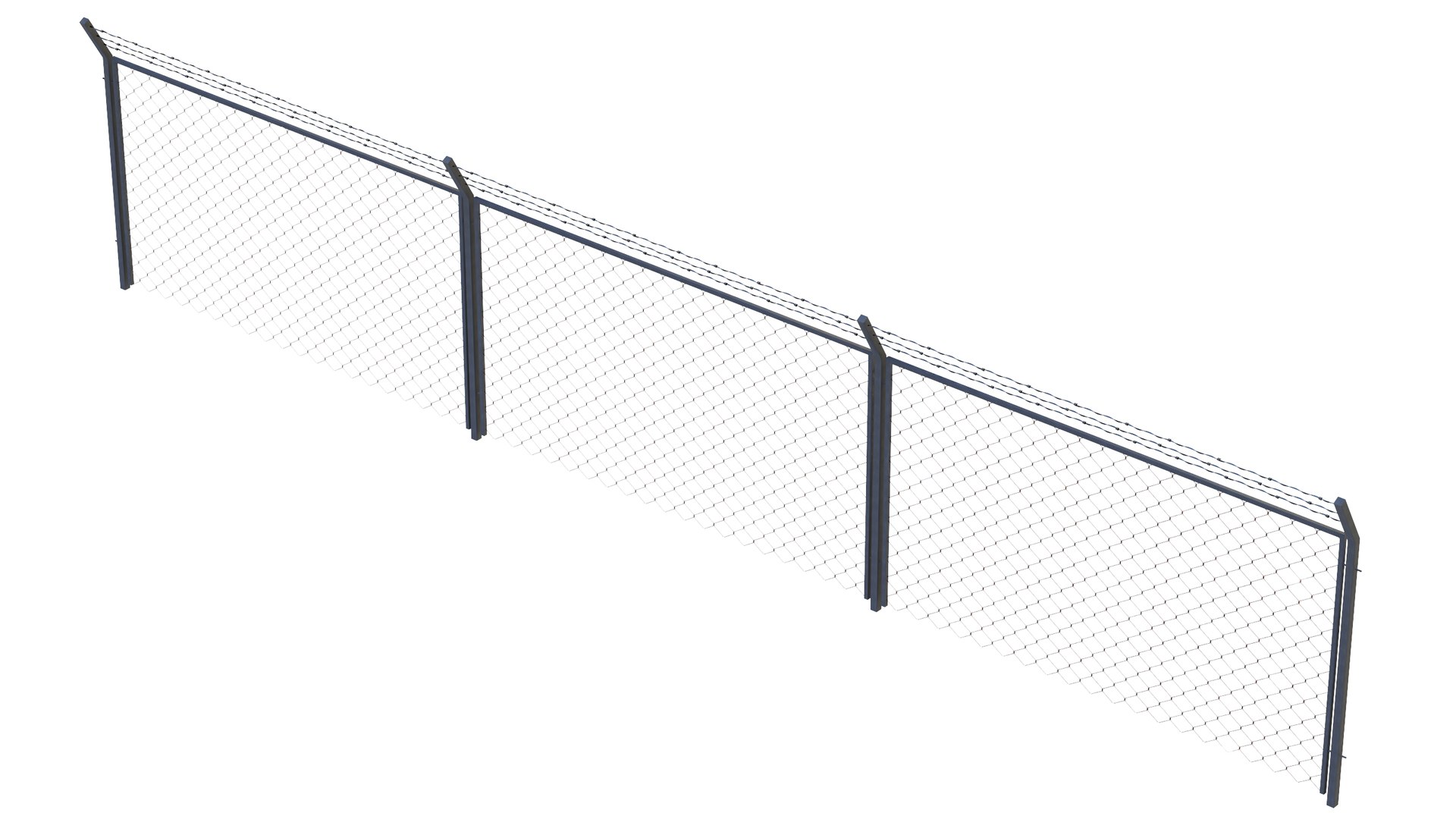 Wire Fence Model - TurboSquid 1802181