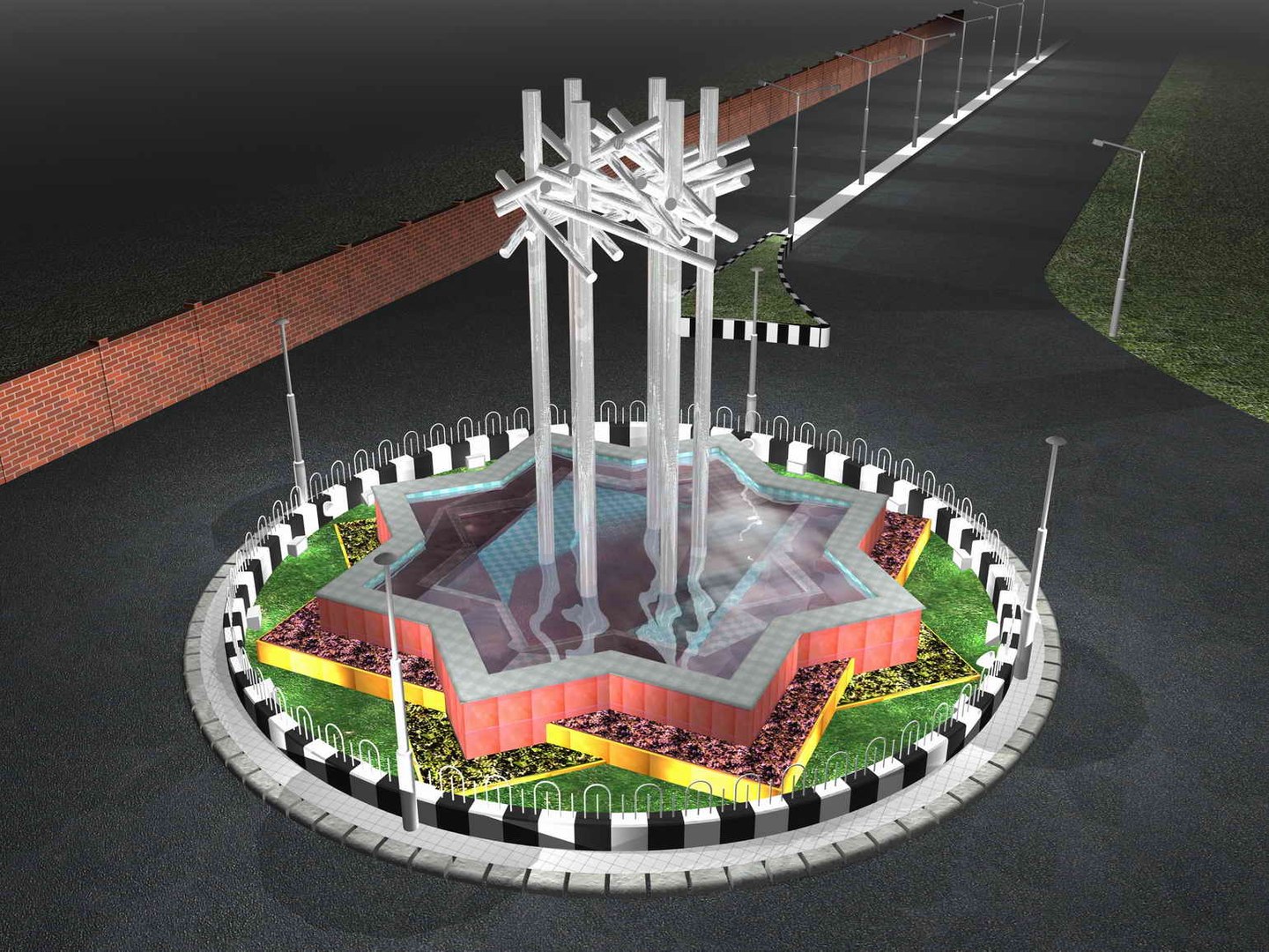 3d Traffic Island