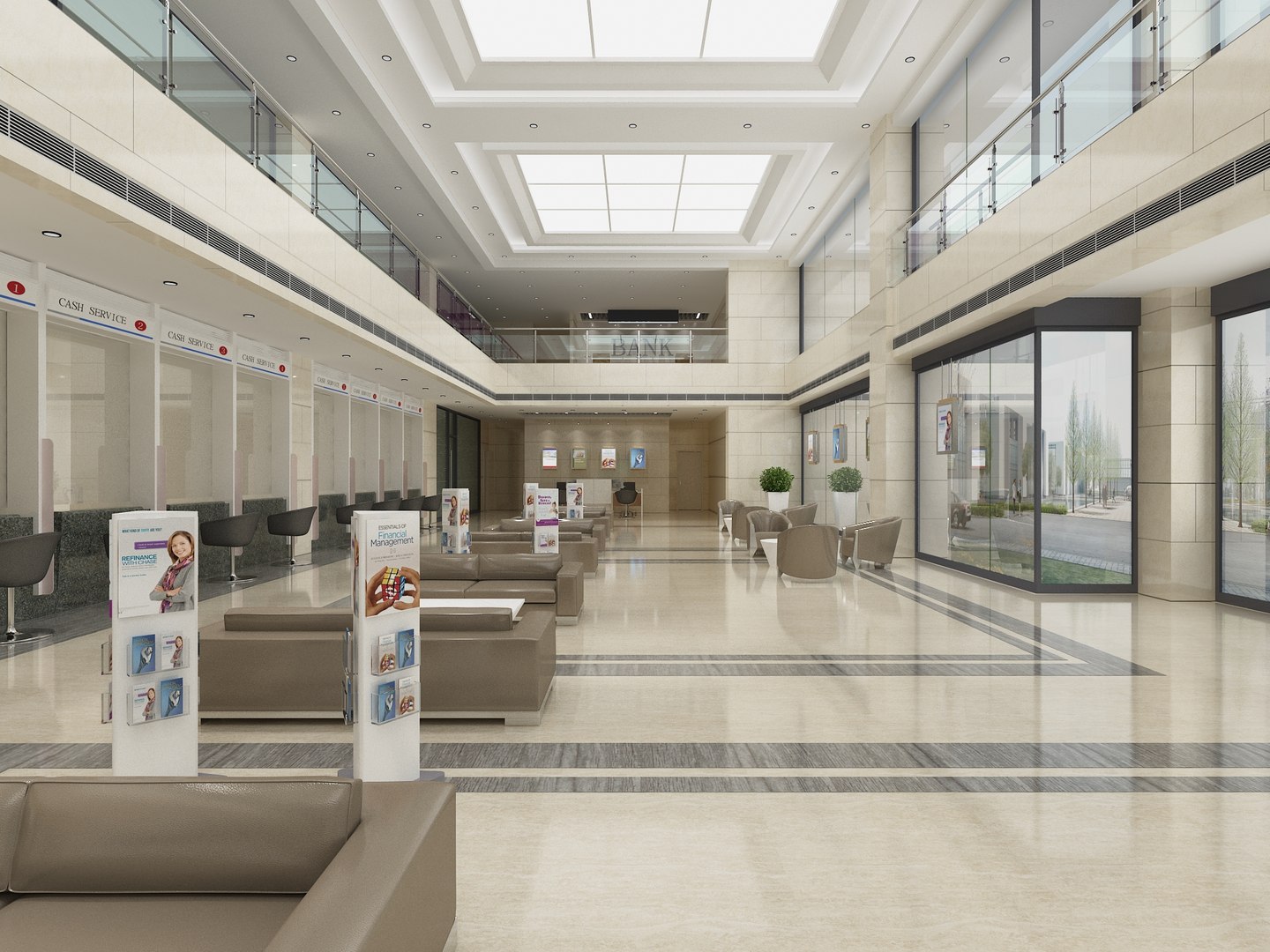 3D Bank Lobby 07 - TurboSquid 2163176