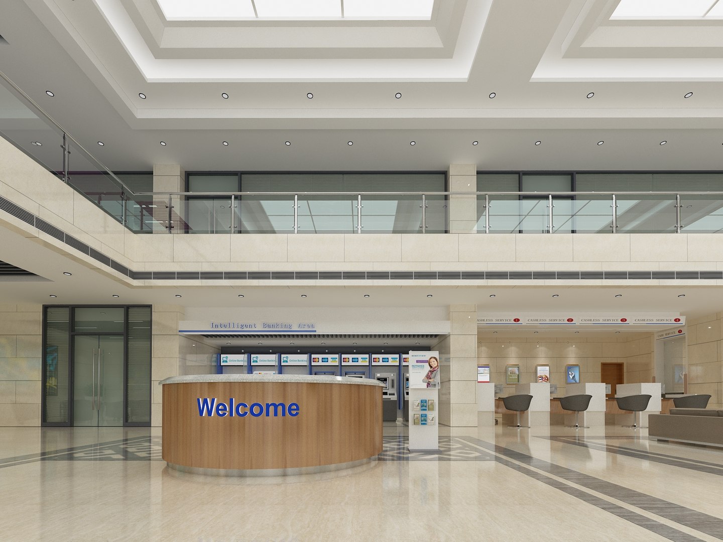 3D Bank Lobby 07 - TurboSquid 2163176