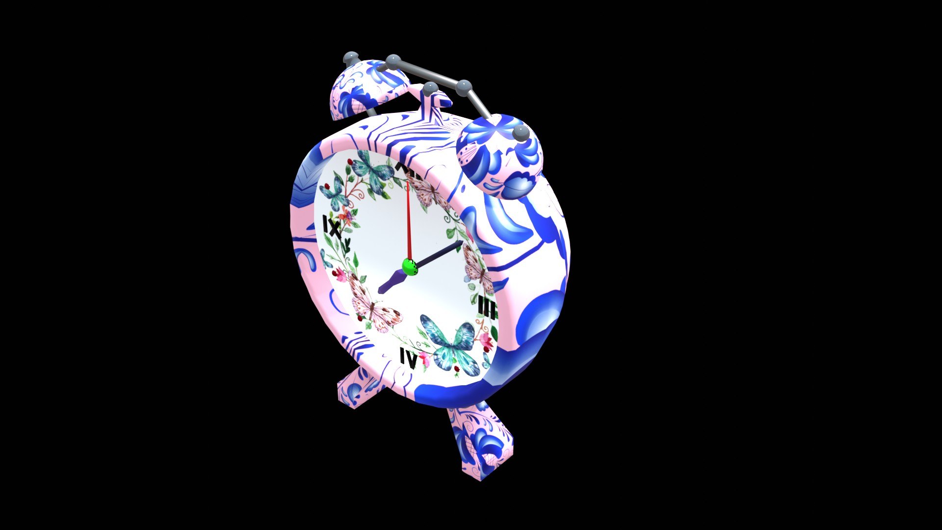 3D Realistic Low Poly Clock 3D Model For Games VR And Animations ...