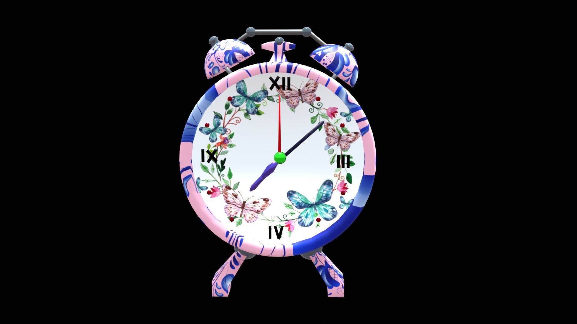 3D Realistic Low Poly Clock 3D Model For Games VR And Animations ...