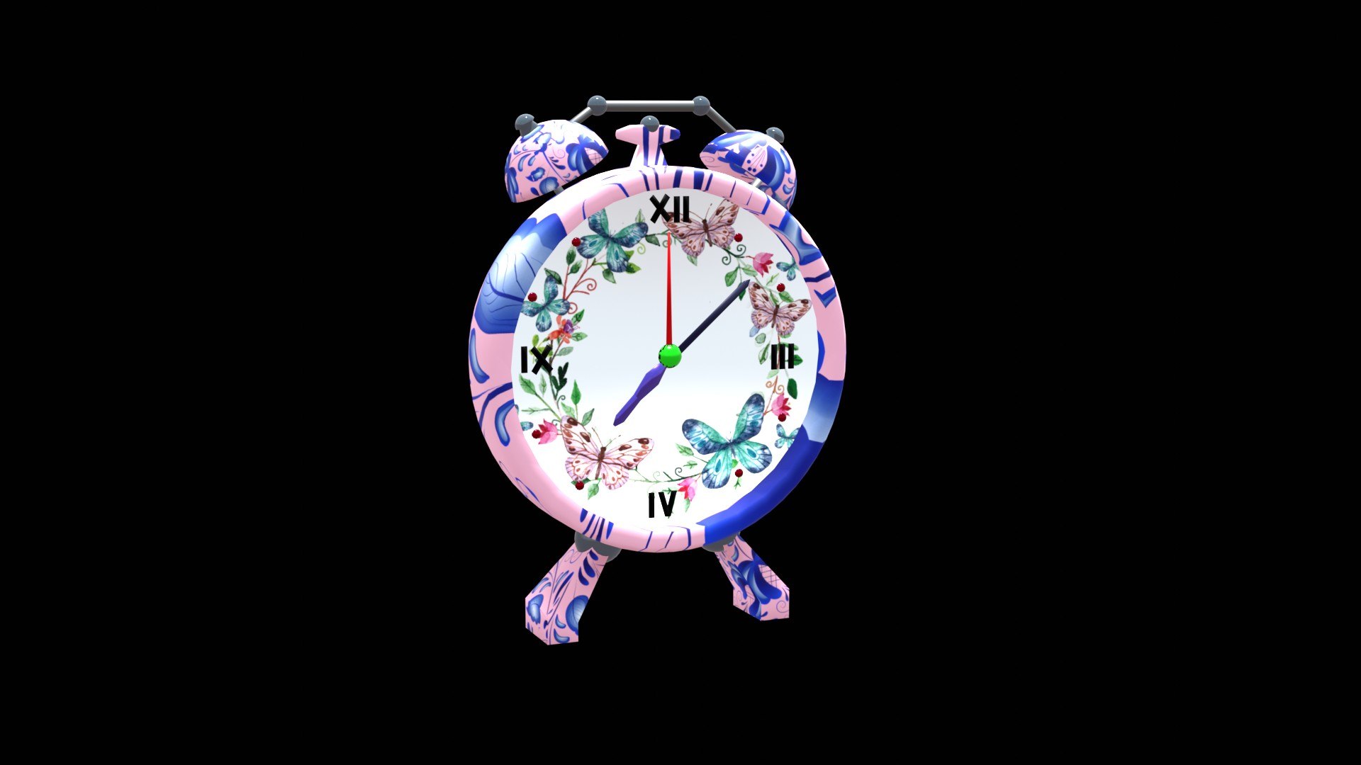 3D Realistic Low Poly Clock 3D Model For Games VR And Animations ...