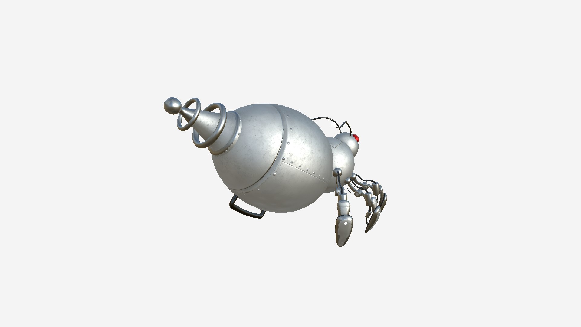 3D Cute Robot E02 Steel Light - SciFi Character Design - TurboSquid 1874374