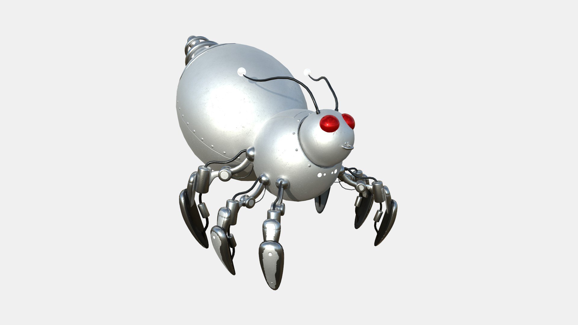 3D Cute Robot E02 Steel Light - SciFi Character Design - TurboSquid 1874374