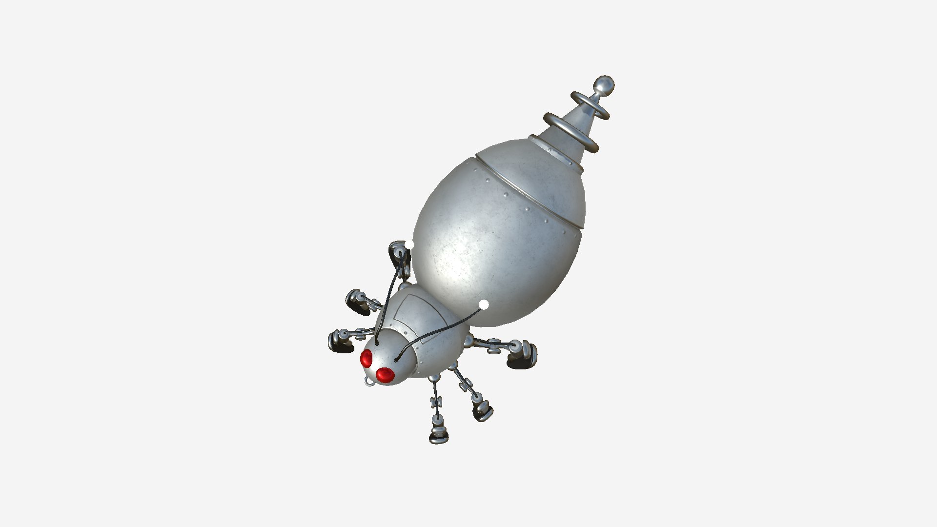 3D Cute Robot E02 Steel Light - SciFi Character Design - TurboSquid 1874374