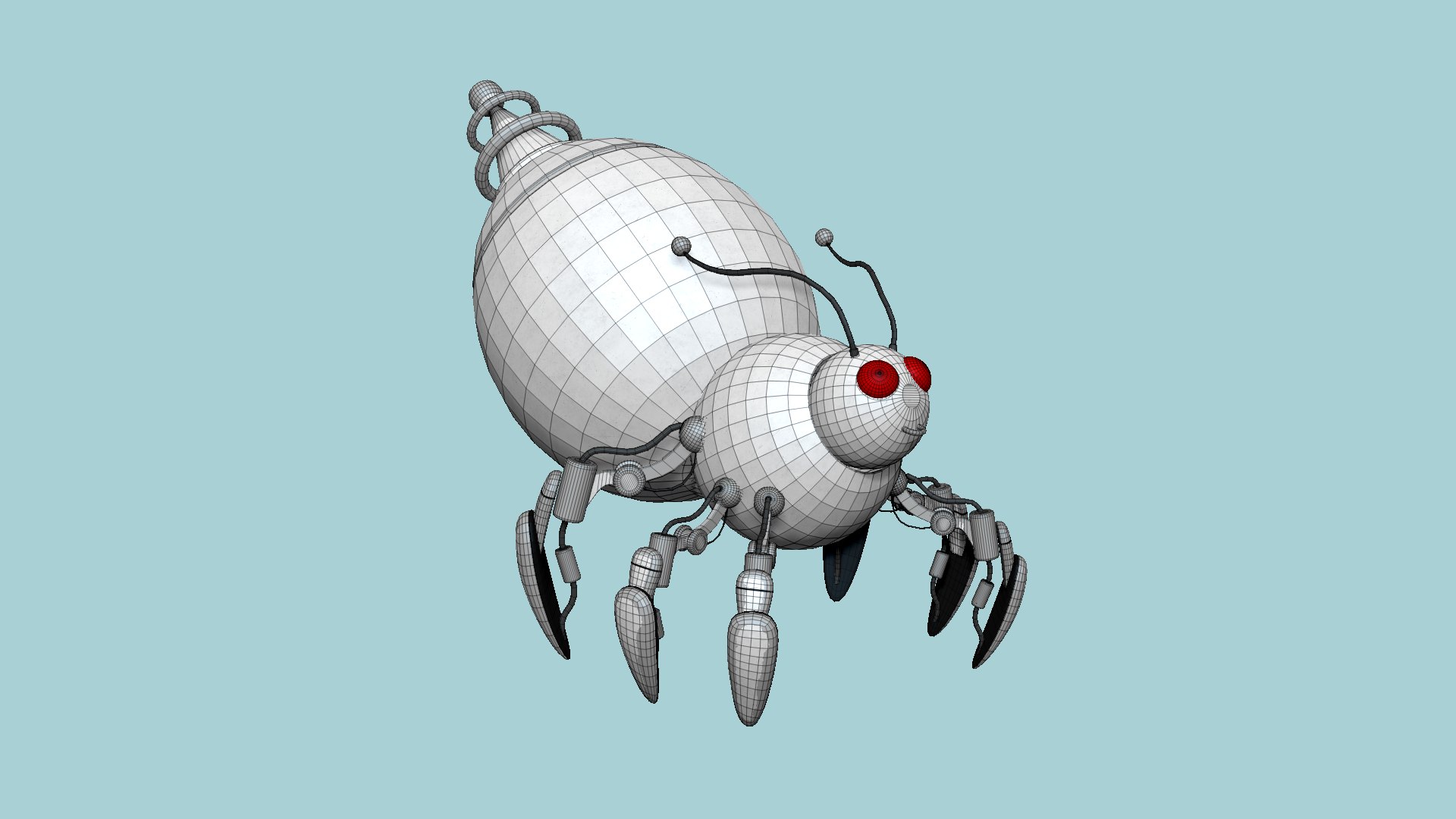 3D Cute Robot E02 Steel Light - SciFi Character Design - TurboSquid 1874374
