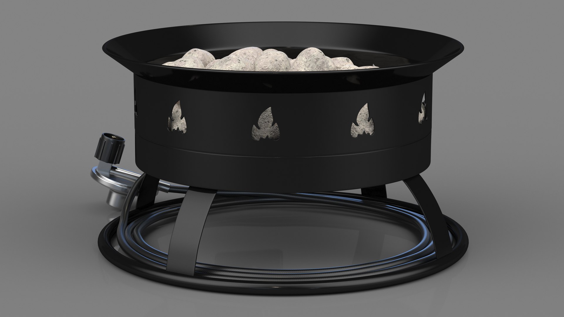 Outland Living Firebowl Propane Fire Pit with Rocks 3D model ...