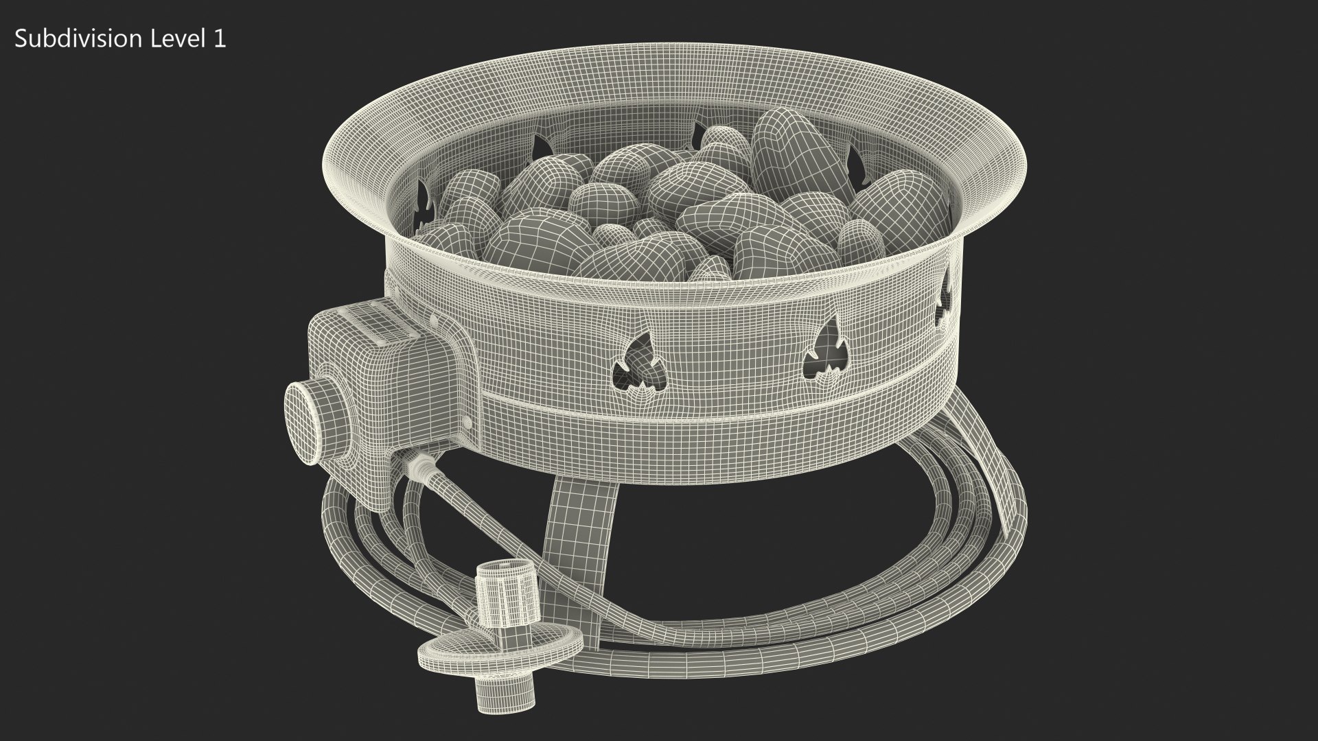 Outland Living Firebowl Propane Fire Pit with Rocks 3D model ...