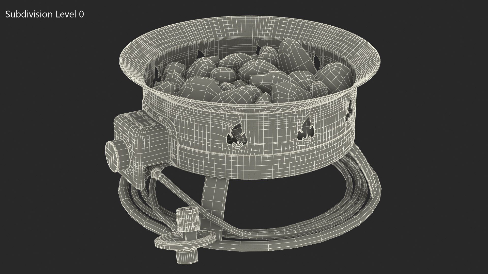 Outland Living Firebowl Propane Fire Pit With Rocks 3D Model ...