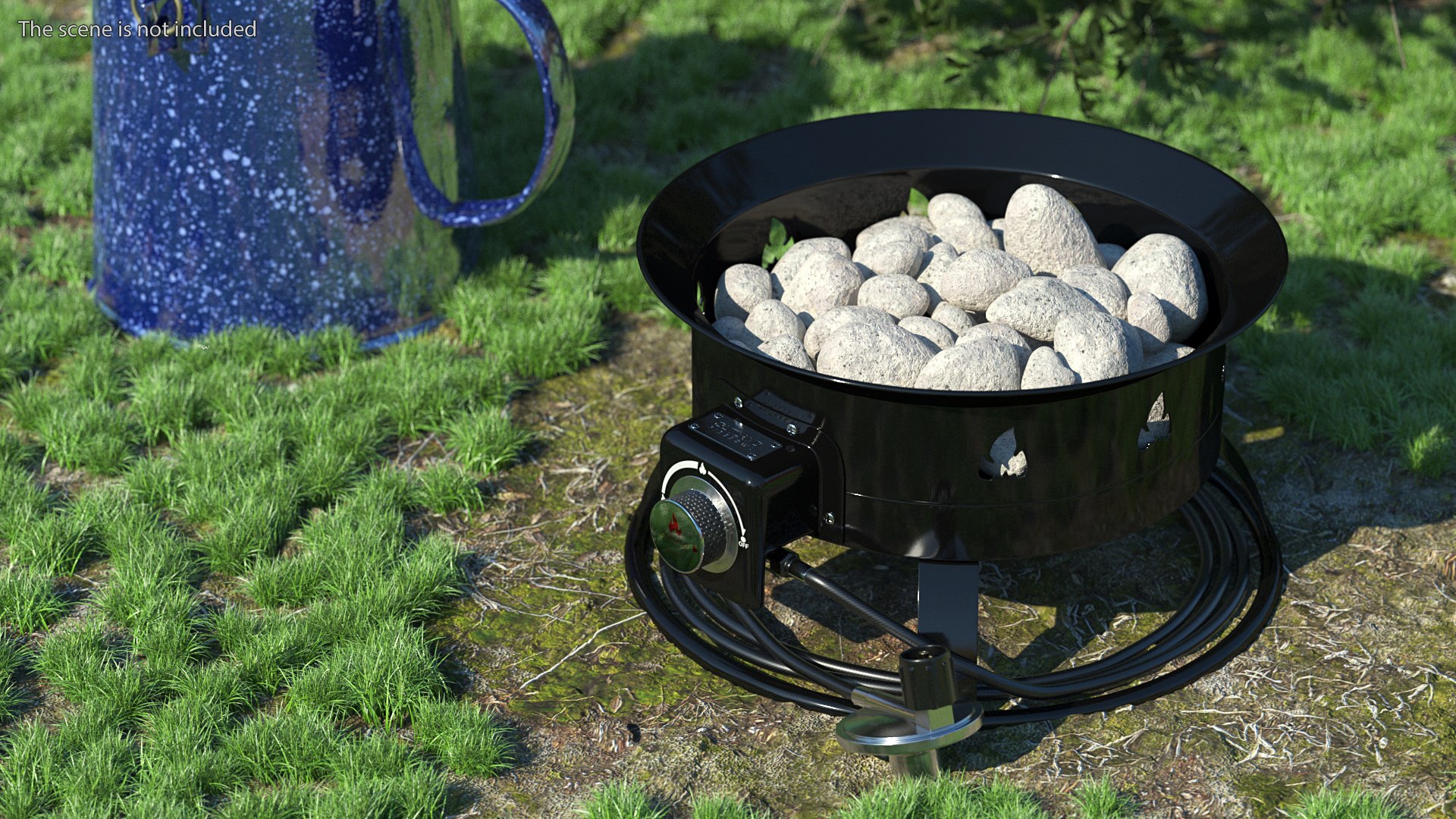 Outland Living Firebowl Propane Fire Pit with Rocks 3D model ...
