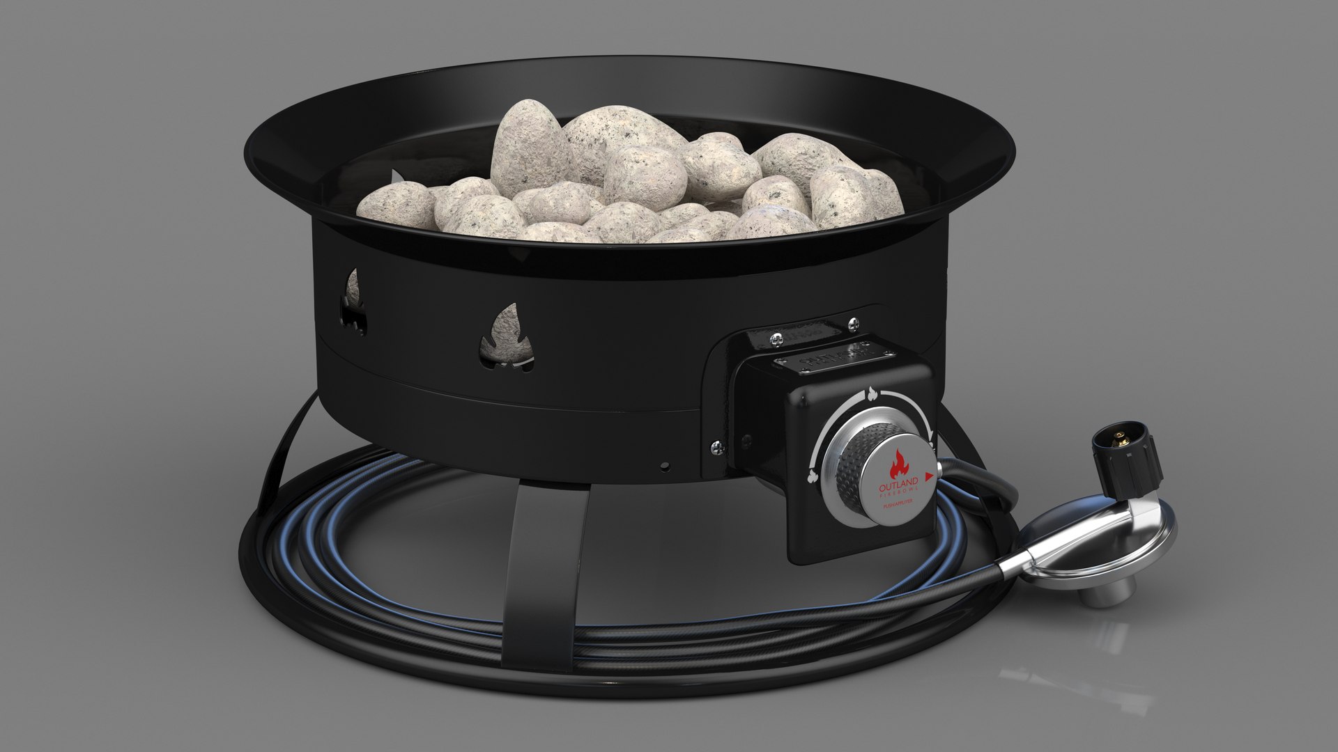Outland Living Firebowl Propane Fire Pit with Rocks 3D model ...