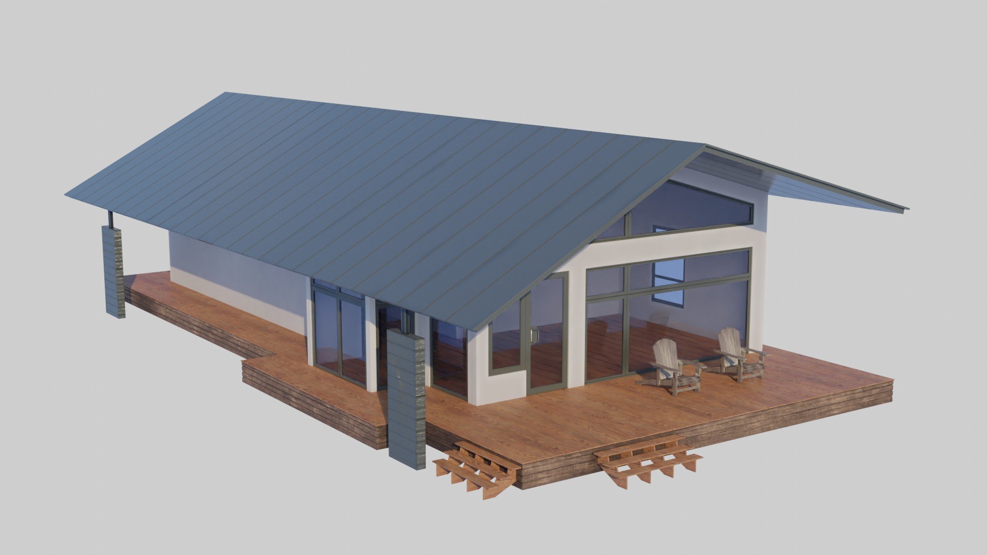 Lowpoly Modern Cottage 3D Model - TurboSquid 1925049