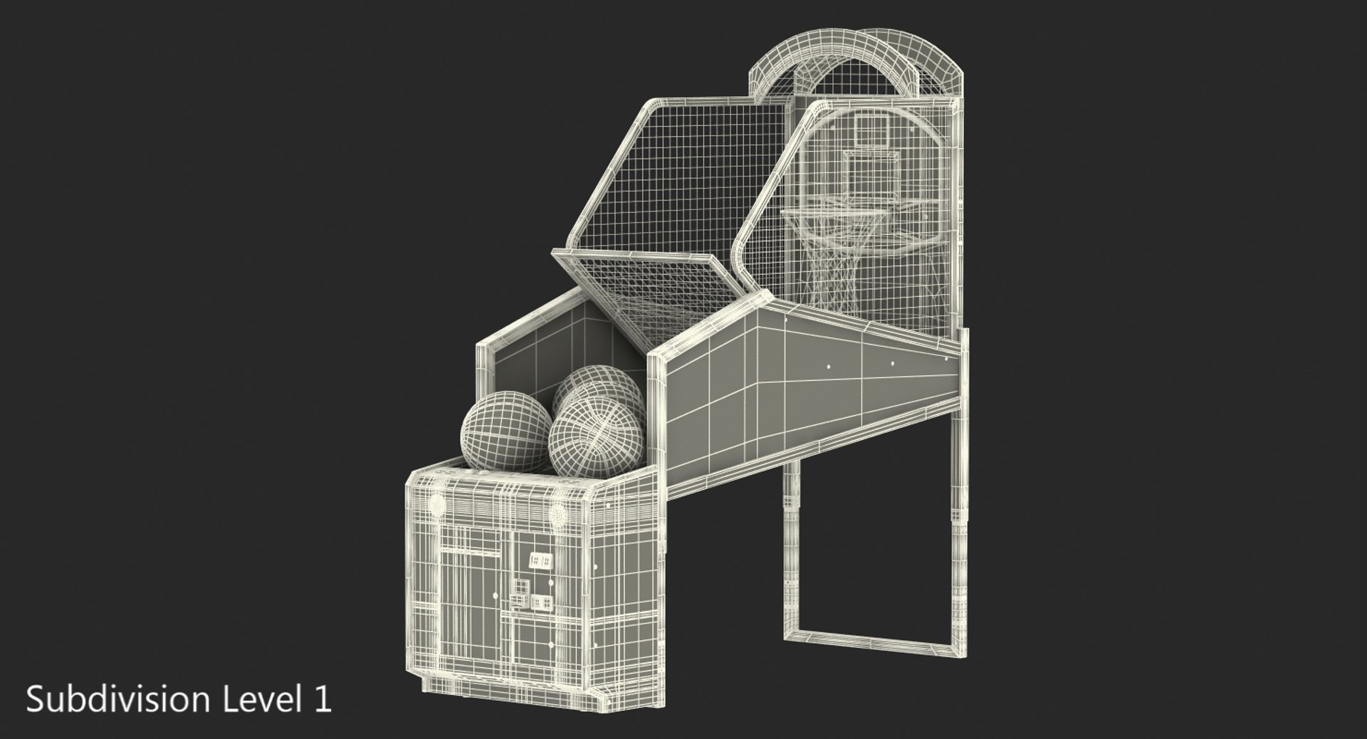 Arcade basketball machine balls 3D model - TurboSquid 1255238