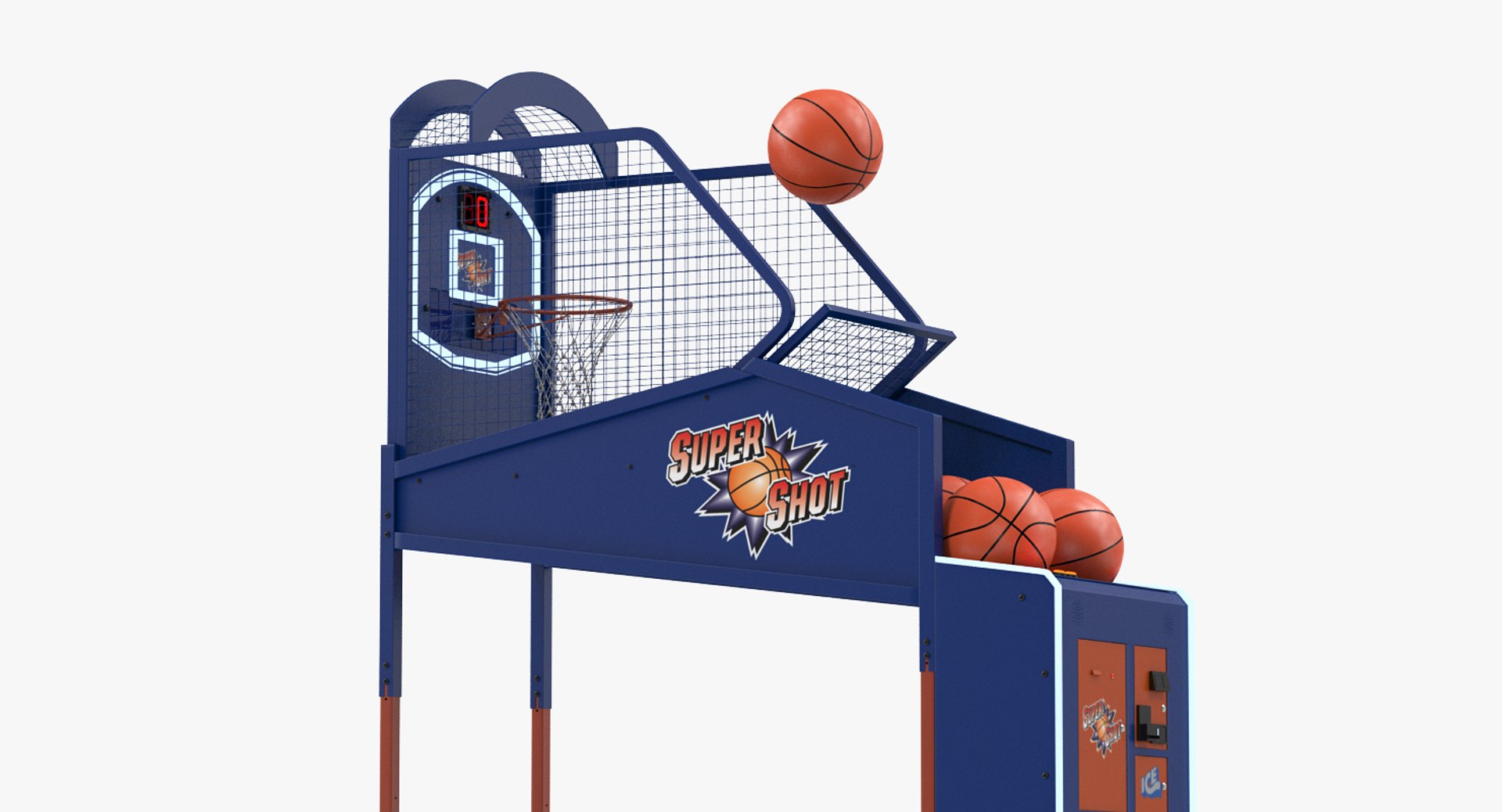 Arcade Basketball Machine Balls 3D Model - TurboSquid 1255238