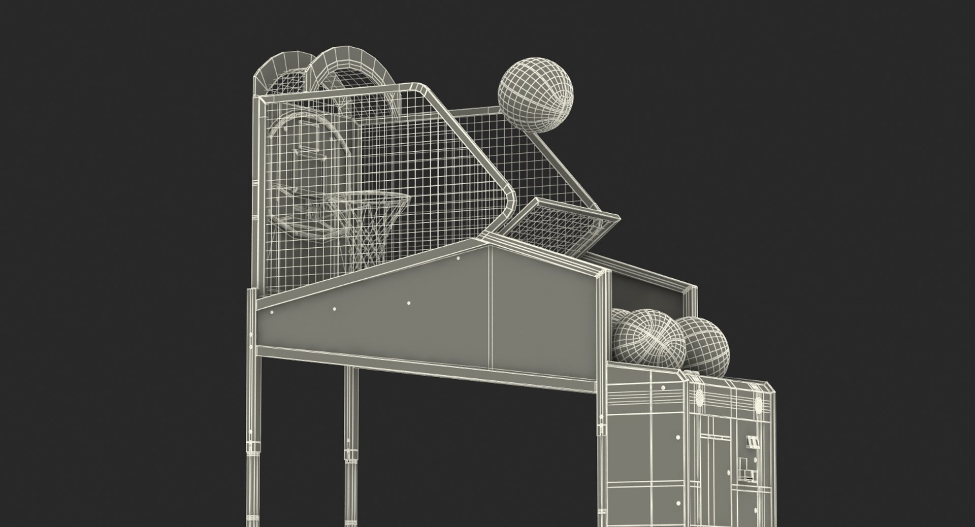 Arcade basketball machine balls 3D model - TurboSquid 1255238