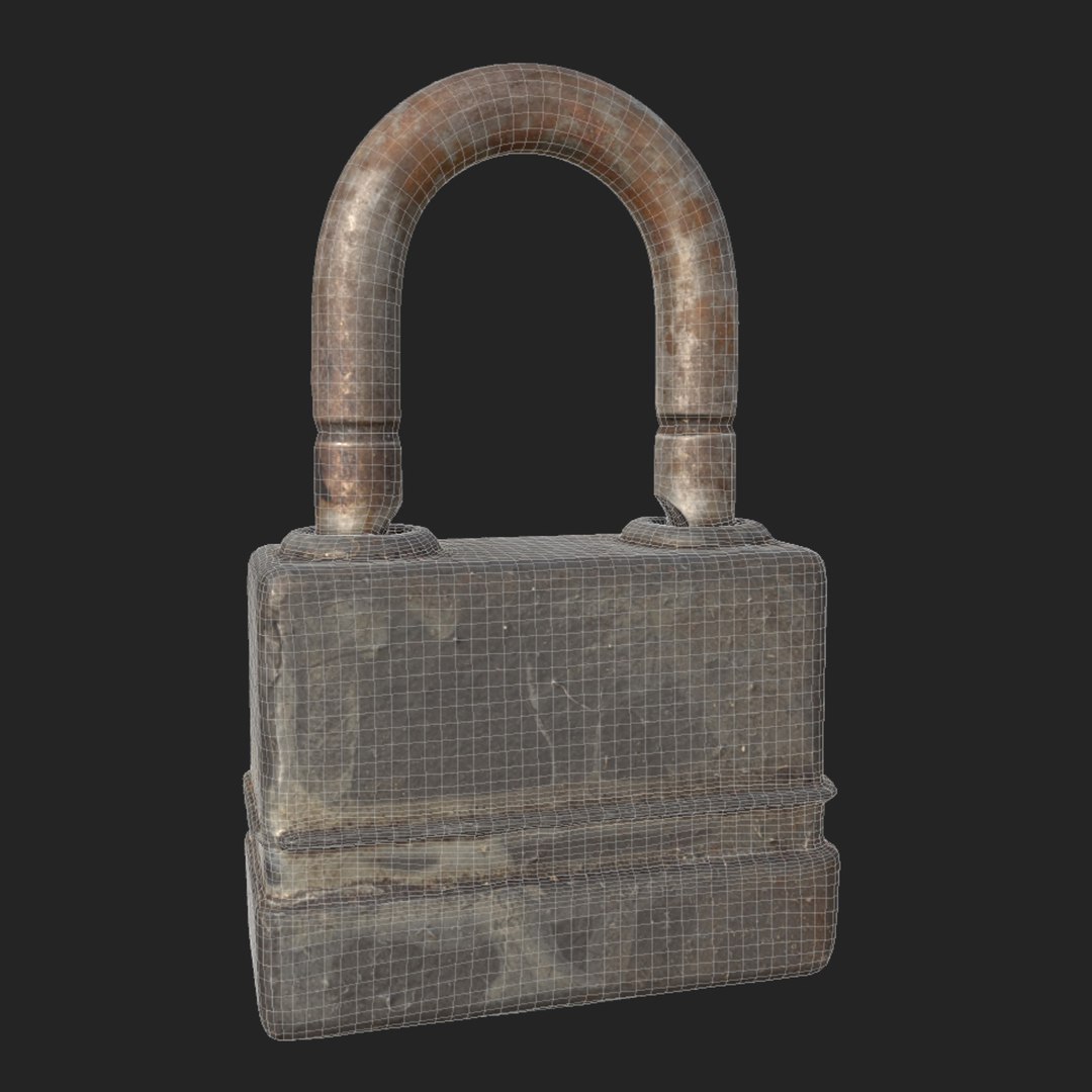 3D Old Metal Lock - TurboSquid 2207390