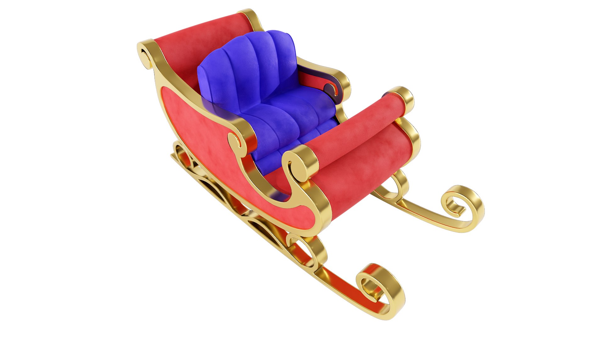 3D Christmas reindeer sleigh 3d model model - TurboSquid 2147577