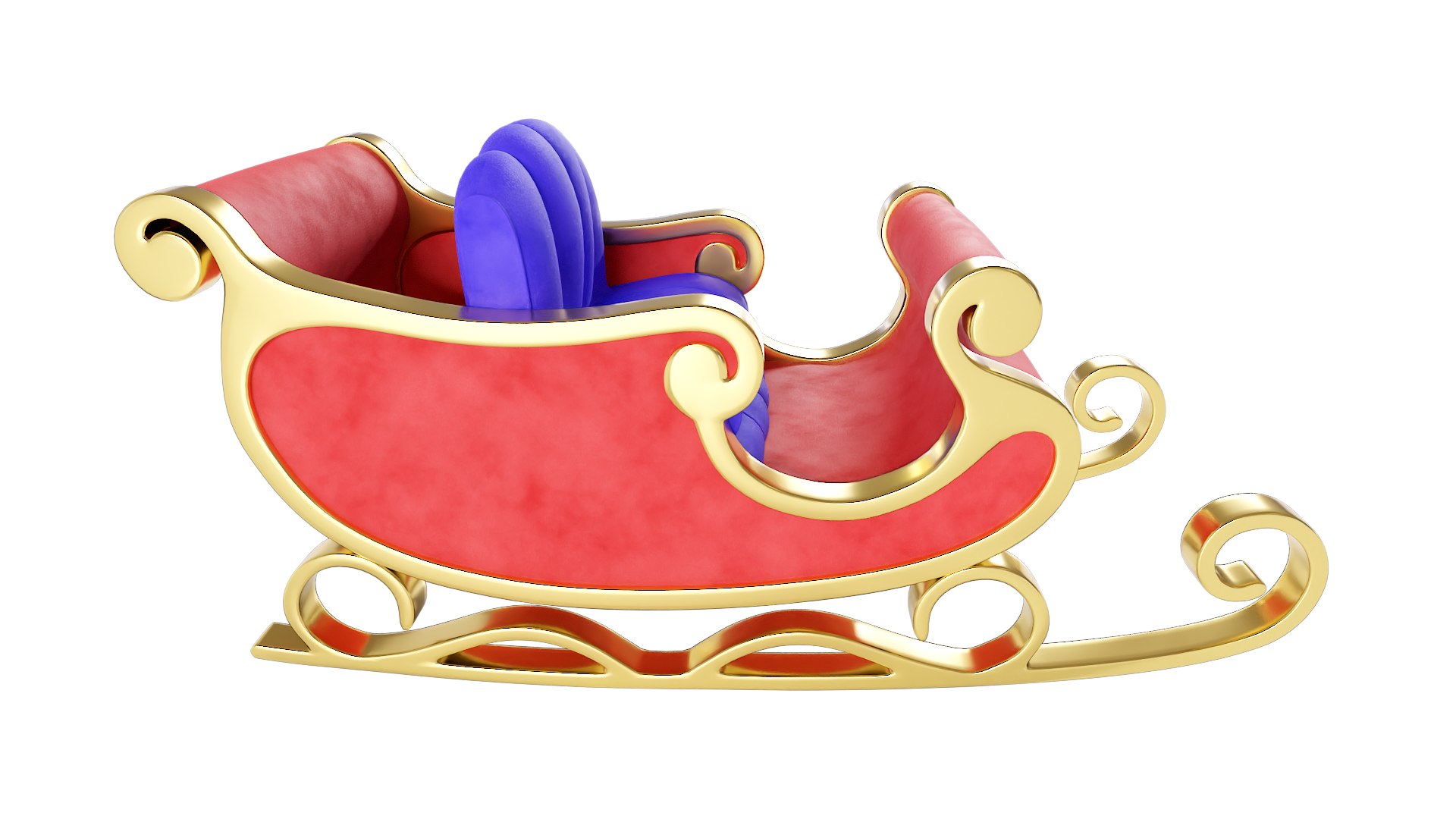 3D Christmas reindeer sleigh 3d model model - TurboSquid 2147577