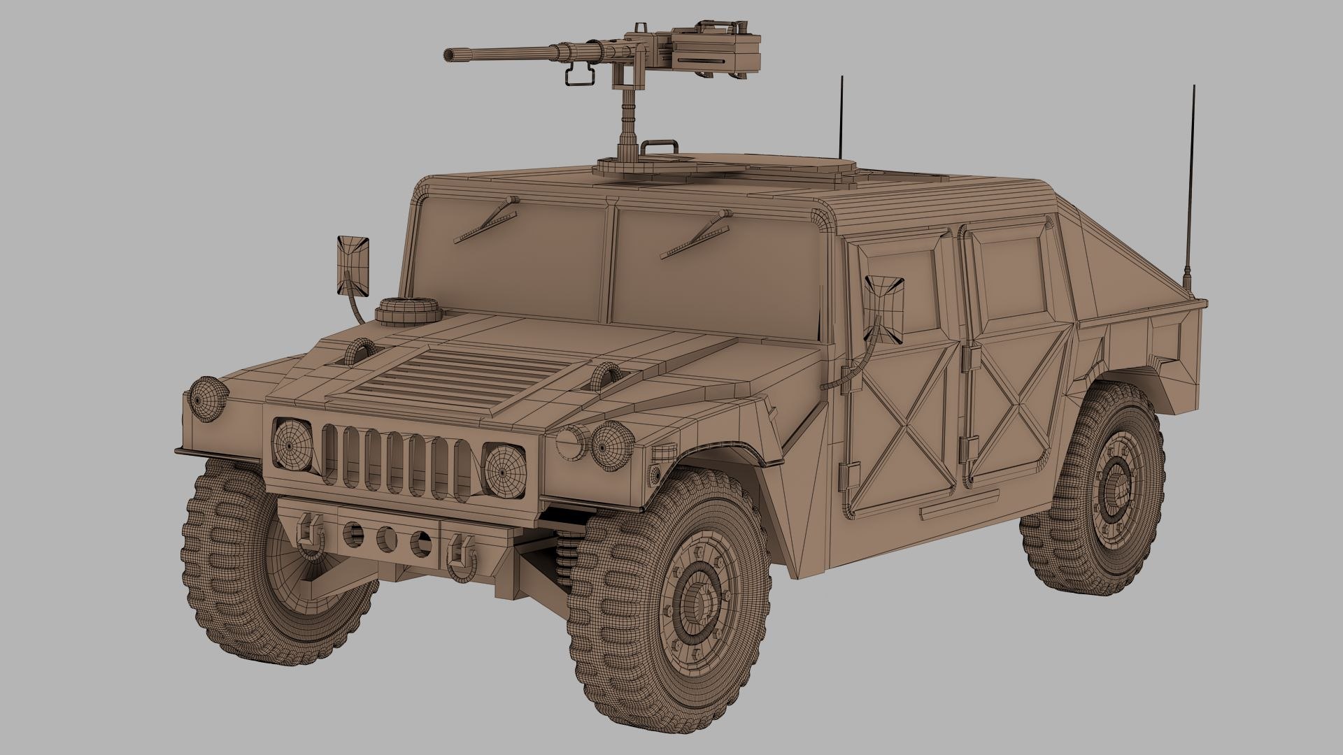 3D Model Humvee Desert - TurboSquid 2134922