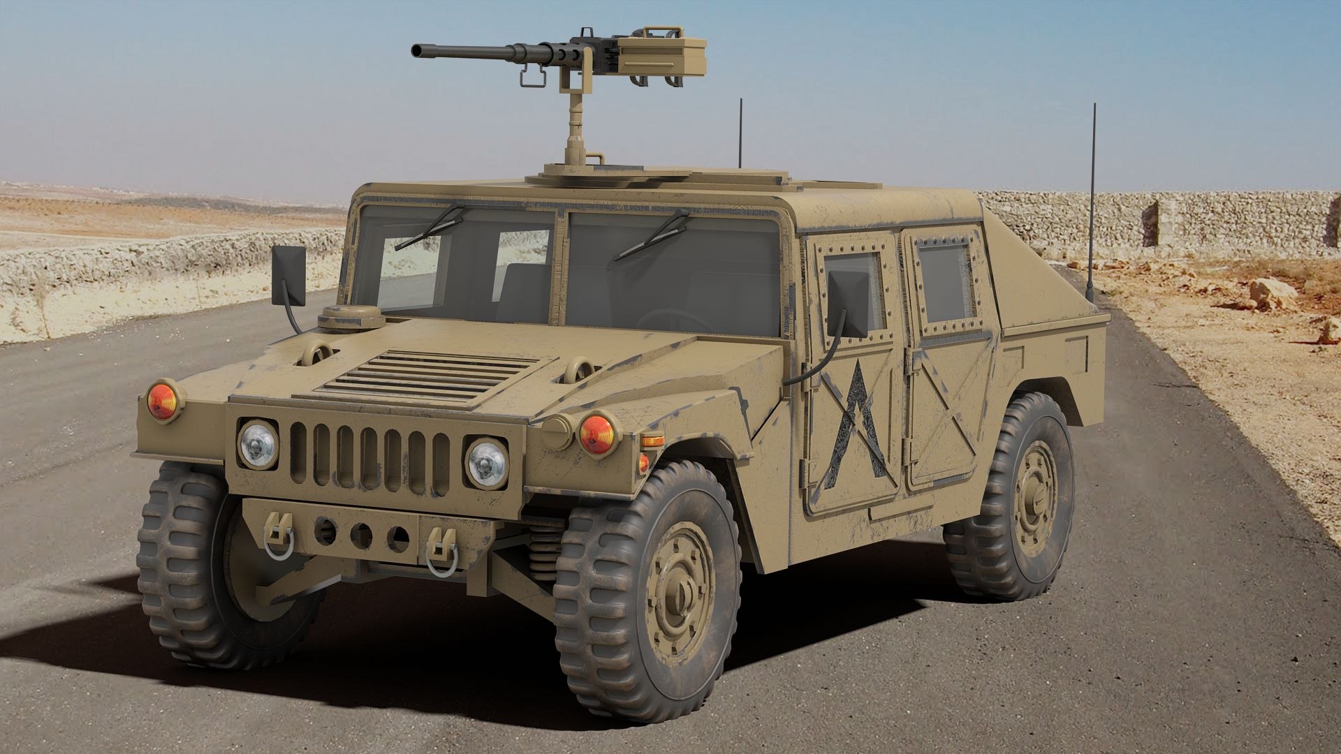 3D Model Humvee Desert - TurboSquid 2134922