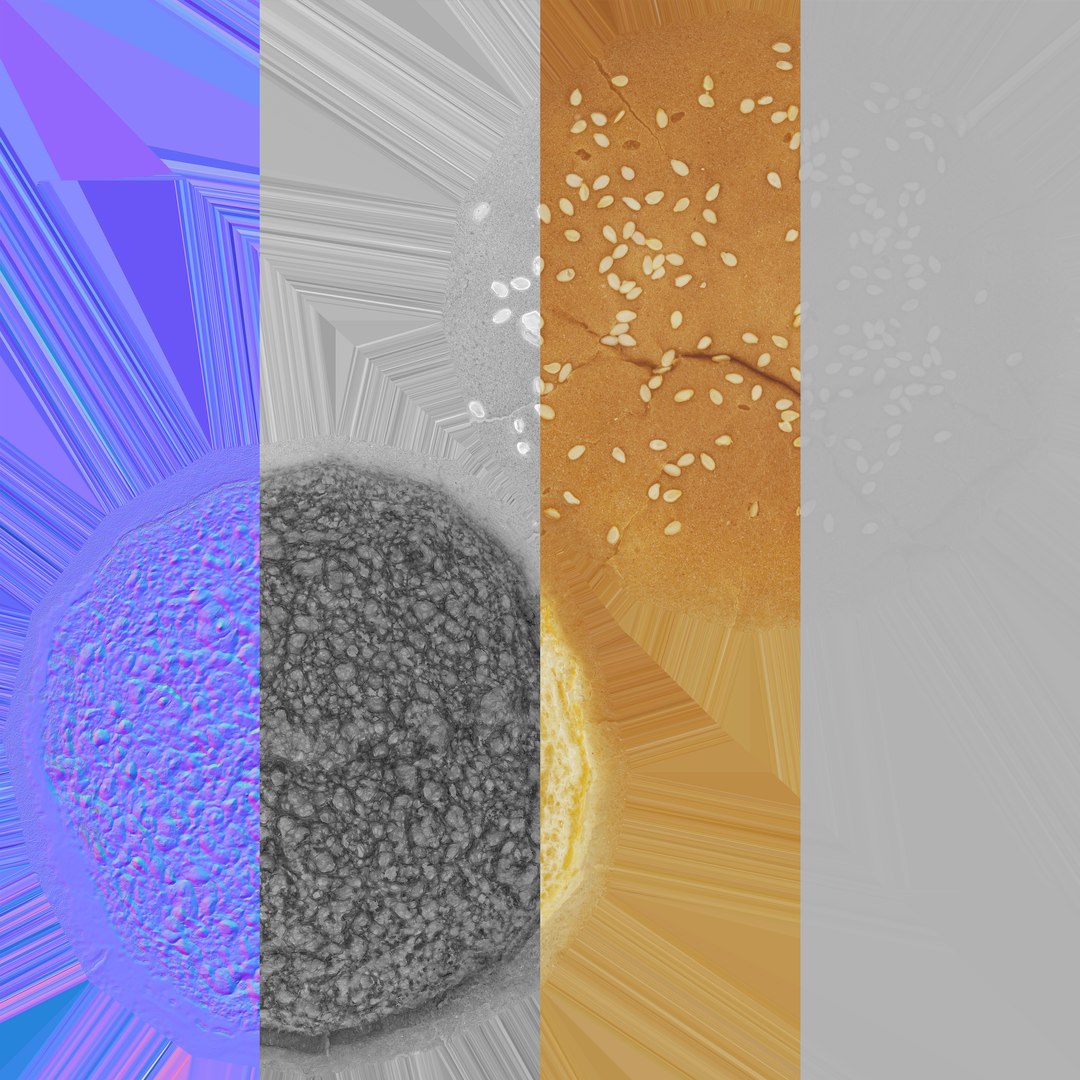 Hamburger Bun Top 01 3D Model - TurboSquid 2063802