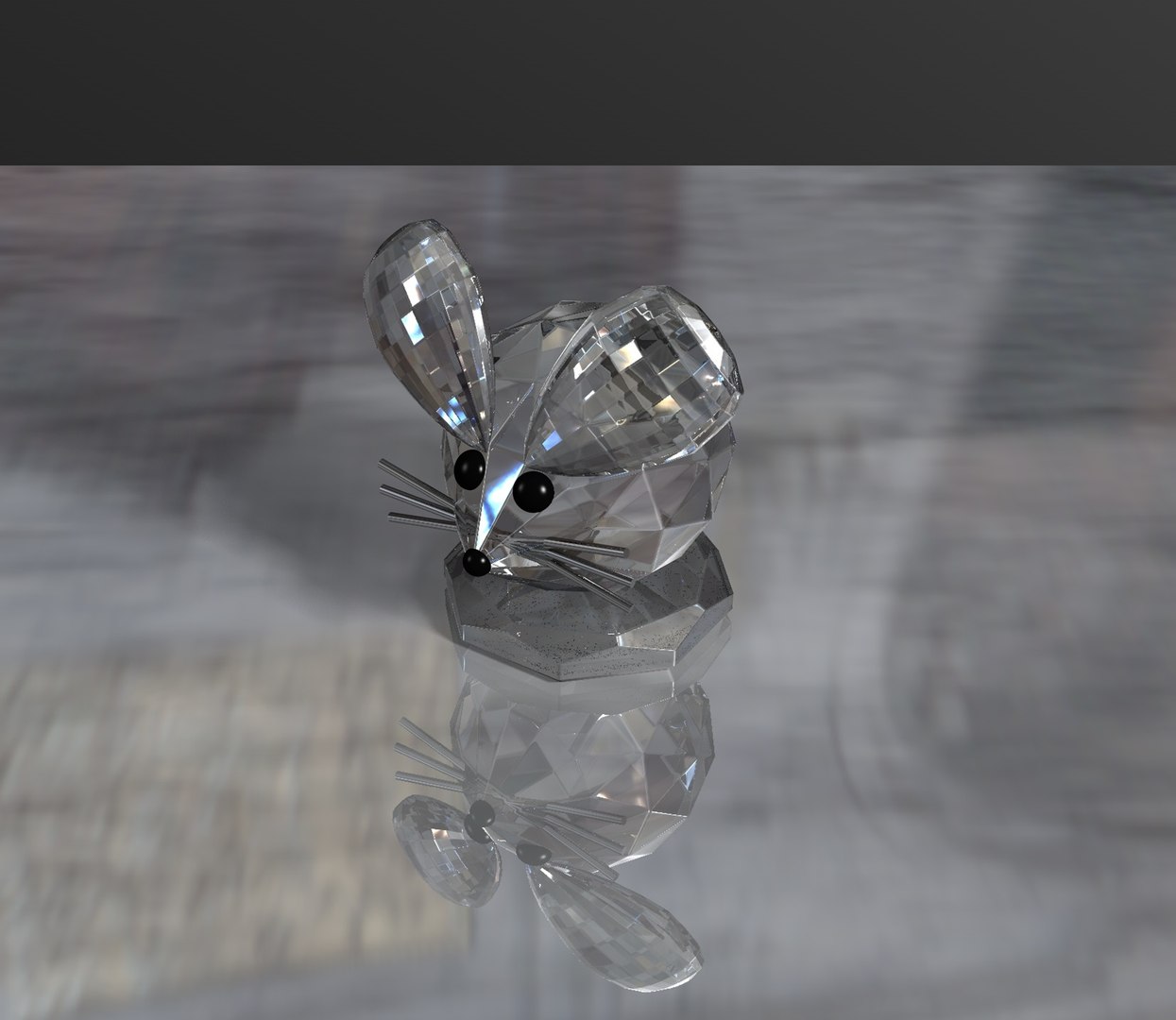 3d model of crystal mouse
