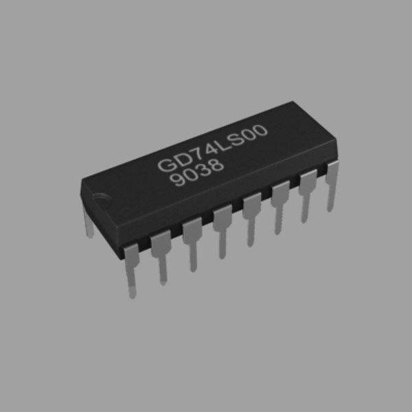 3d microchip dip16 model