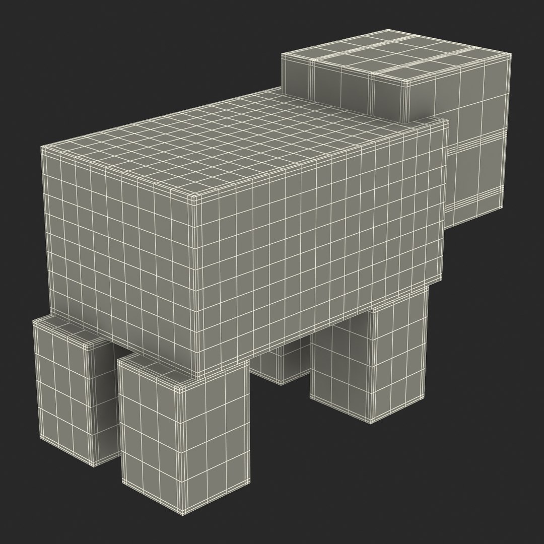 Minecraft Pig 3d Model
