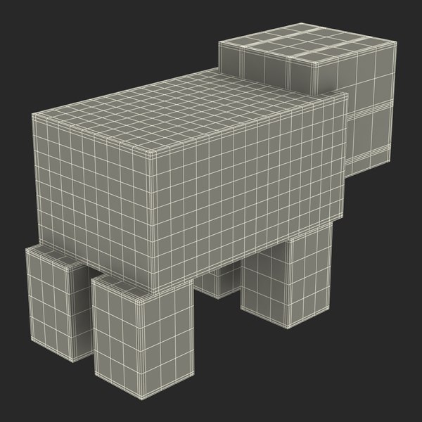 minecraft pig 3d model