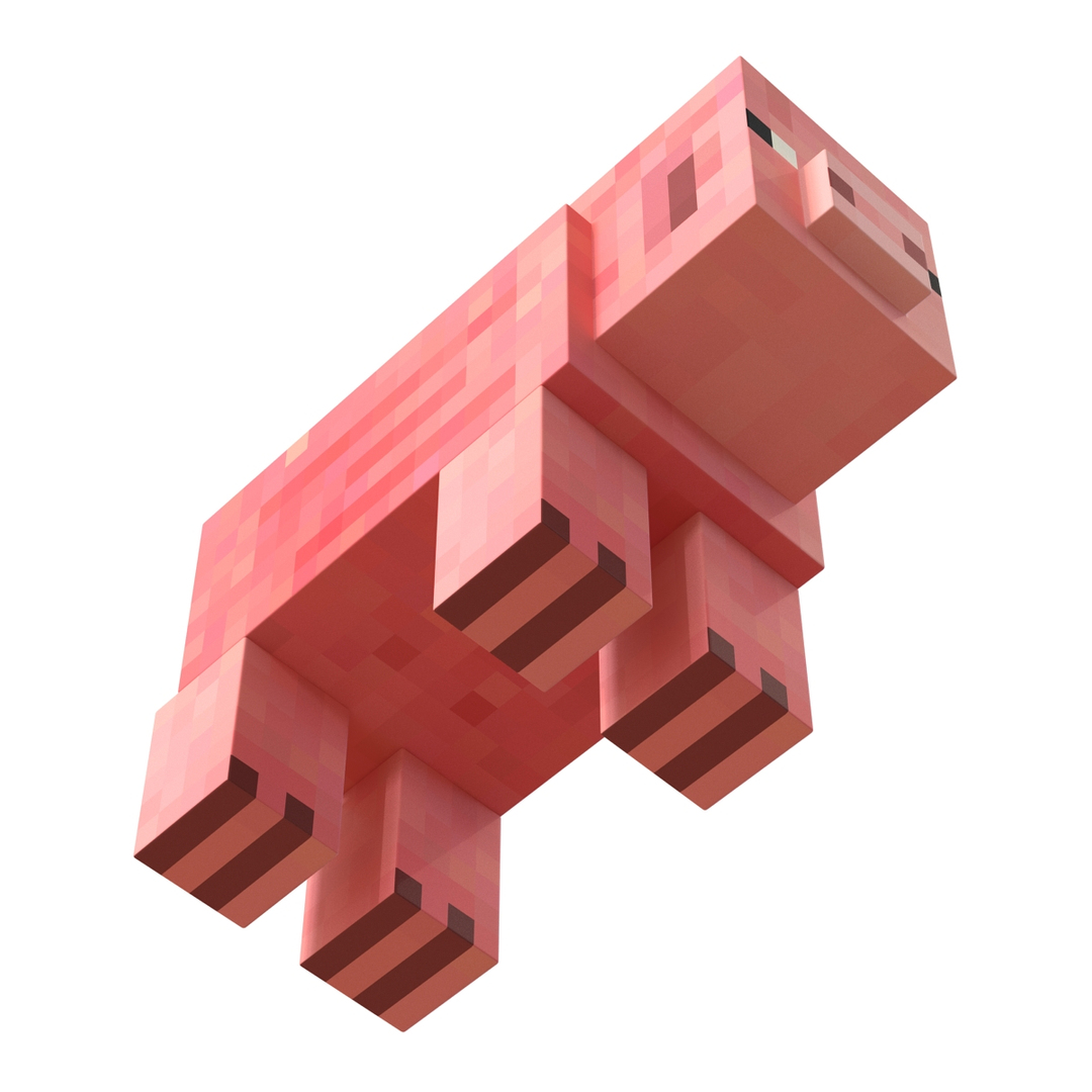 minecraft pig 3d model