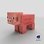Minecraft Pig 3d Model