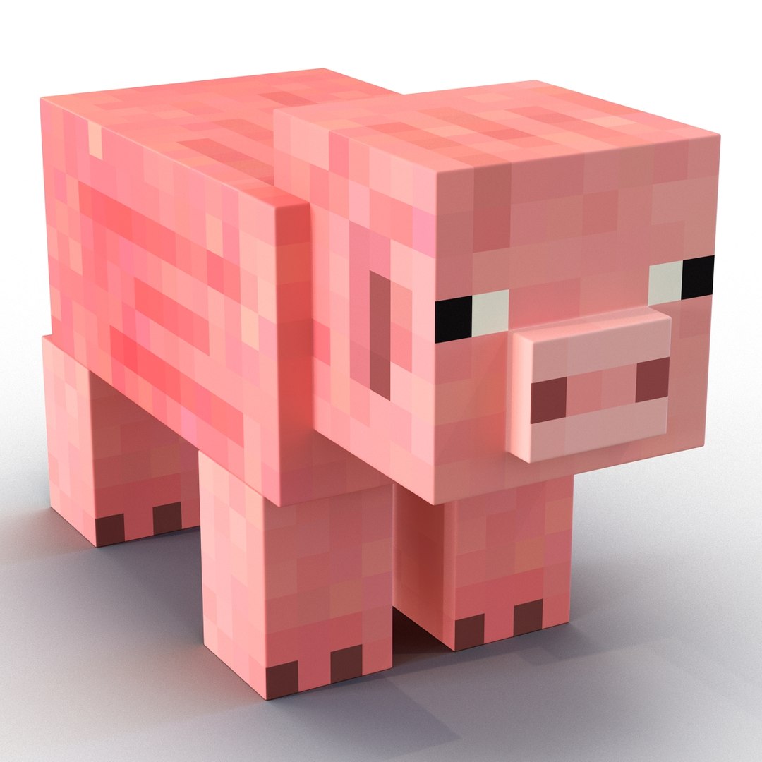 Minecraft Pig 3d Model