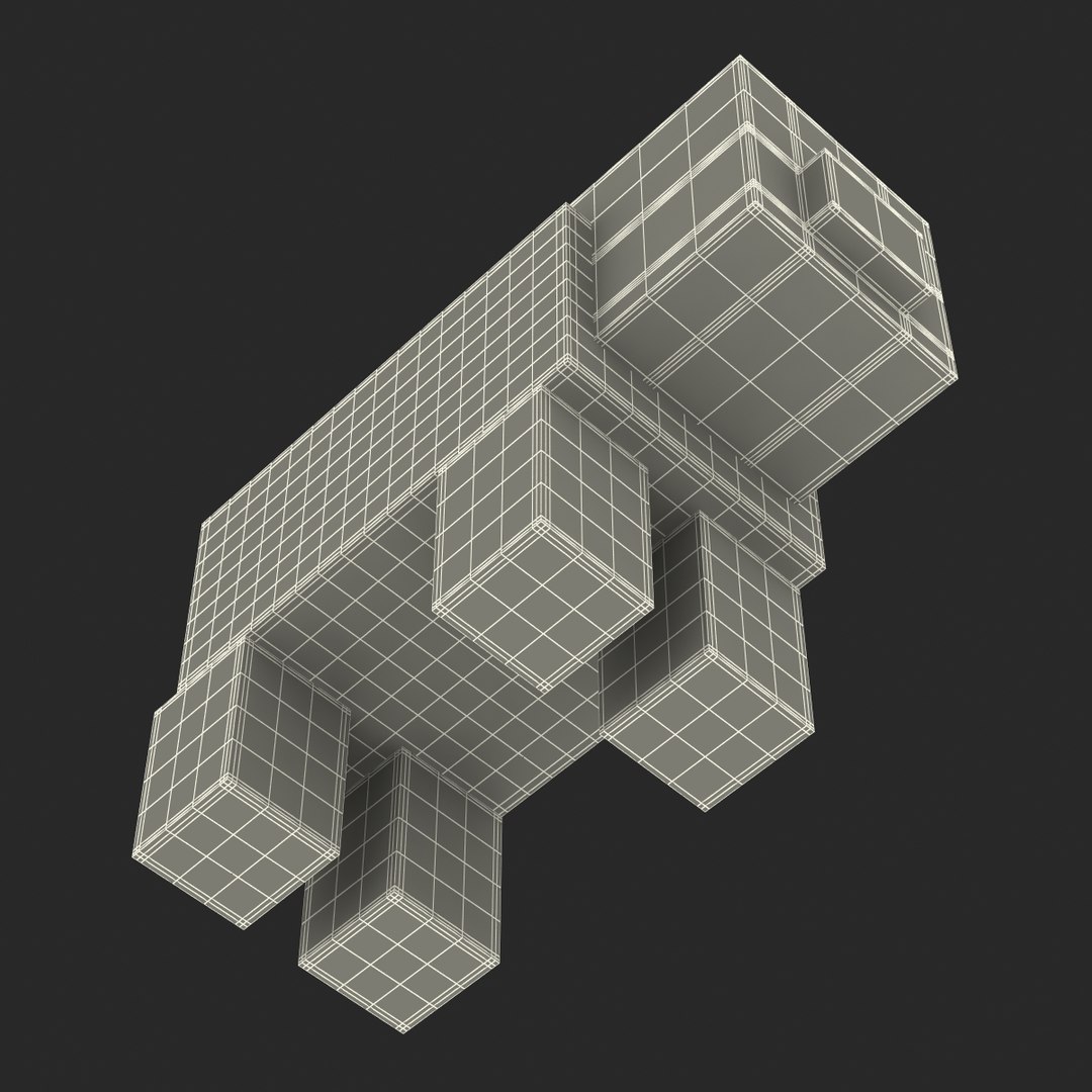 Minecraft Pig 3d Model