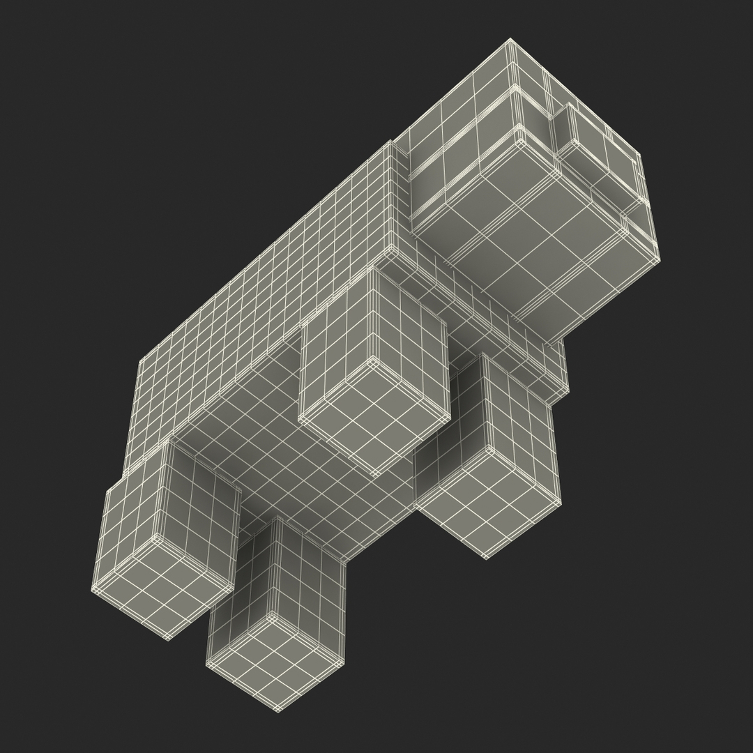 minecraft pig 3d model