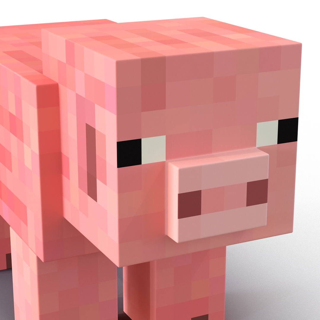 minecraft pig 3d model