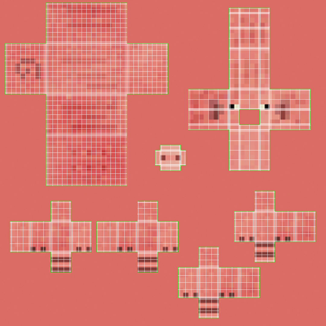 minecraft pig 3d model