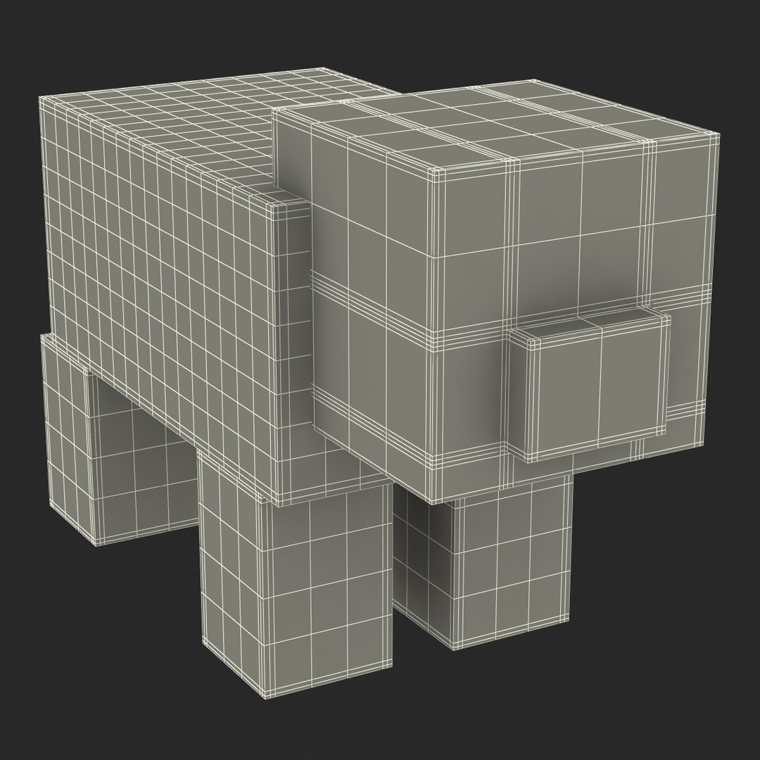Minecraft Pig 3d Model
