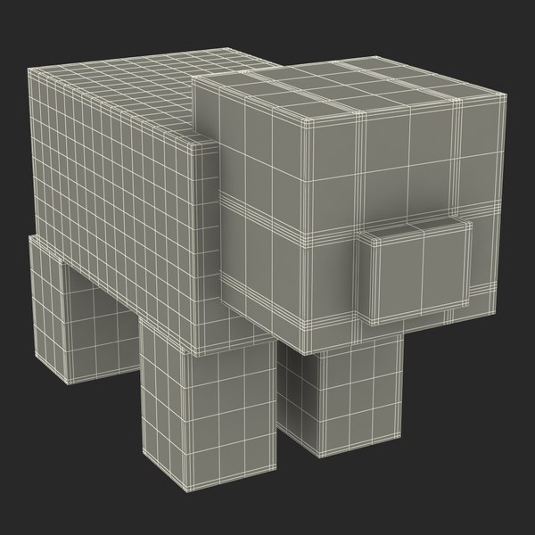 minecraft pig 3d model